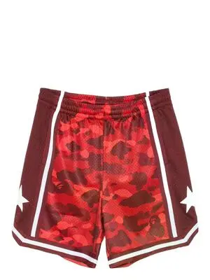 A BATHING APE Abc Camo Sta Shorts - Red