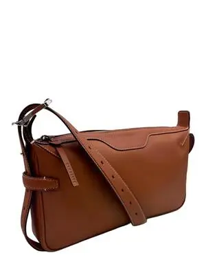 BONASTRE S Rider Contrast-stitch Shoulder Bag - Brown