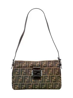 Fendi Zucca Canvas Shoulder Bag - Brown