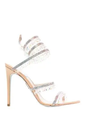 Rene Caovilla Crystal Embellished Sandals - Neutrals