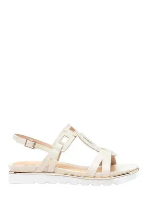 KEYS Crystal Embellished Sandals - Neutrals