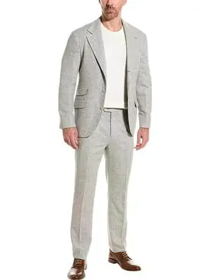 Brunello Cucinelli Plaid Tailored Suit - Grey