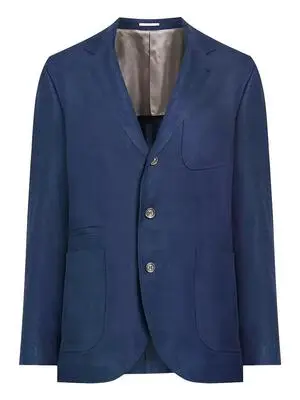 Brunello Cucinelli Linen-wool Blazer - Blue