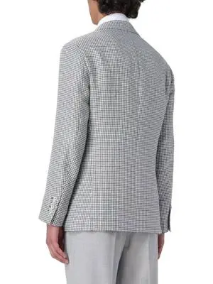 Brunello Cucinelli Houndstooth-pattern Blazer - Grey