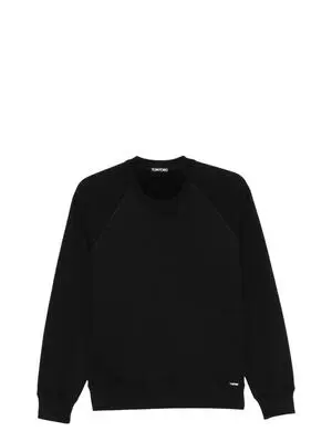 TOM FORD Logo Patch Crewneck Sweatshirt - Black