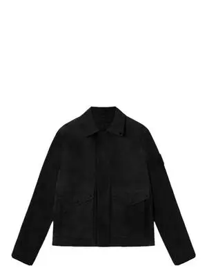 Stone Island Stand Collar Jacket With Durable Surface - Black