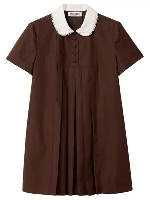 Miu Miu Poplin Dress - Ebony