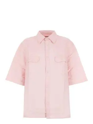 WILLY CHAVARRIA Corcoran Short-sleeve Flap-pocket Shirt - Pink
