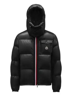 Moncler Montbeliard Short Down Jacket With Hood - Black