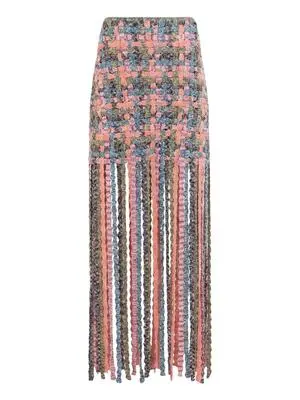 Ulla Johnson Gais Knit Skirt With Fringe - Sunweave