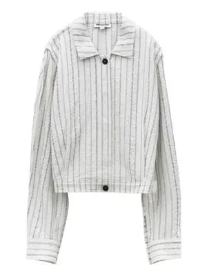 LOW CLASSIC Striped Jacket With Classic Collar - Stripe
