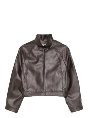 LOW CLASSIC Paneled Leather Jacket - Black