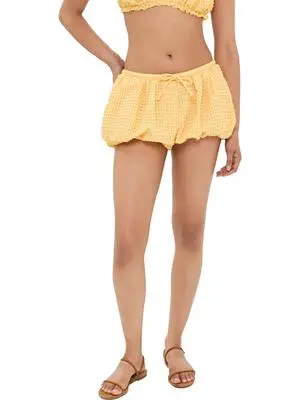 Simkhai Addie Bubble Shorts - Mango Ivory