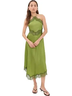 A.L.C. Lucia Halterneck Maxi Dress - Peridot