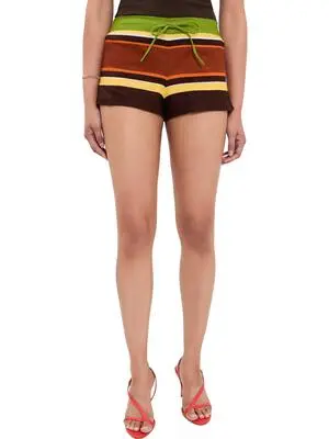 Faithfull The Brand Miel Linen Shorts - Valencia Stripe