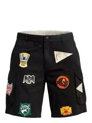 FOUND Patchwork Cargo Shorts - Black