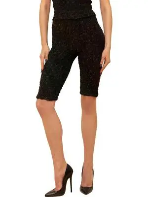 CONTESSA MILLS Blair Textured Shorts - Black