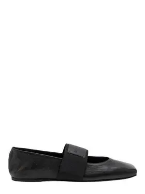 Givenchy Logo-appliquéd Leather Ballet Flats - Black