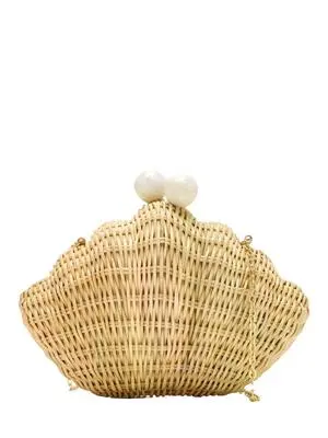 Poolside Mini Shell Clutch - Neutrals