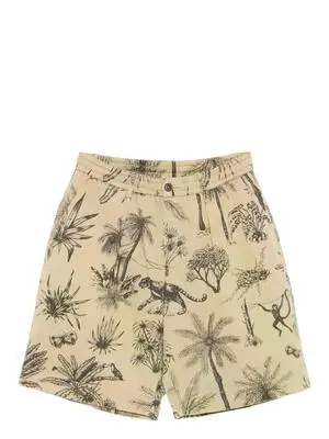 Universal Works Jungle Toile Pleated Shorts - Neutrals