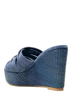 CHUCKIES Strappy Heeled Espadrilles - Blue