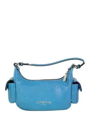 ERMANNO FIRENZE Grained Leather Shoulder Bag - Blue