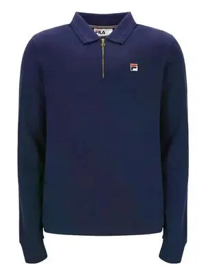 FILA Emilian Zip-fastening Long-sleeve Polo Shirt - Blue