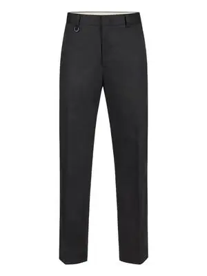 PAOLO PECORA Loose-fit Chino Trousers - Black