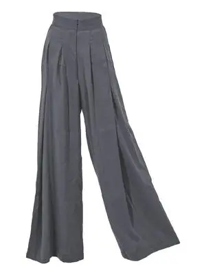 CEVA CU DICHIS High Waist Vegan Silk Trousers - Grey