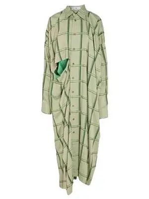 VIVIENNE WESTWOOD Checked Viscose Maxi Shirt Dress - Sage Green