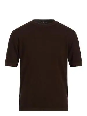 DANIELE FIESOLI Merino Wool & Cashmere Knit Sweater - Brown