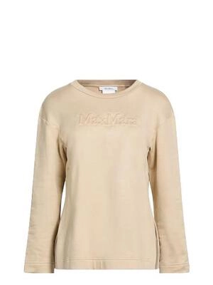 Max Mara Max Mara Sand Silk, Cotton, And Elastane Sweatshirt Sand