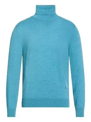 Isaia Turtleneck Wool Sweater - Blue