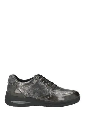 STONEFLY Leather And Textile Low-top Sneakers With Stud Embellishments - Grey