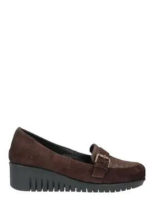 The Flexx Suede Loafers With Buckle Detail - Brown