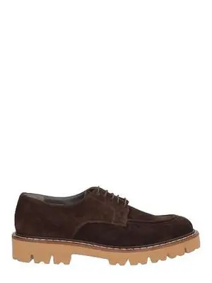 POLLINI POLLINI Dark Leather Lace-Up Shoes