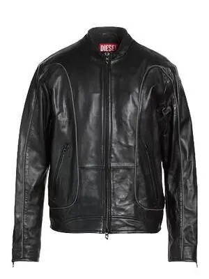 DIESEL® Leather Biker Jacket - Black