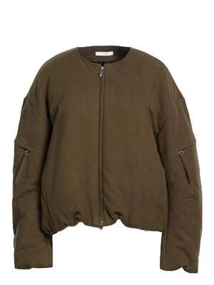 Helmut Lang Military Cotton Blend Bomber Jacket - Green