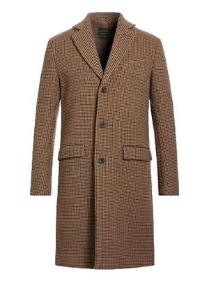 BRERAS MILANO Single-breasted Wool Blend Coat - Beige