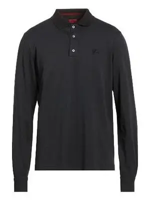 Isaia Polo Shirt Size Cotton - Black