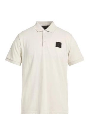 John Richmond Man Polo Shirt Red Size M Cotton Light Grey