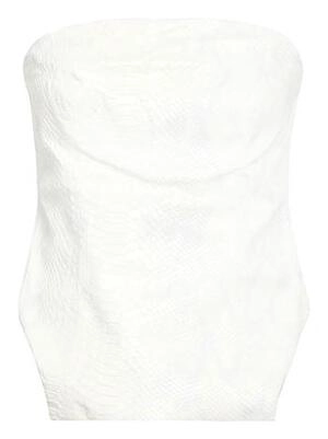 Liviana Conti Strapless Crocodile-print Tube Top - Light Grey