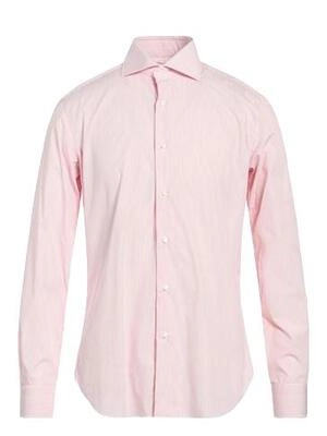 BARBA NAPOLI Man Shirt Brick Size 15 ¾ Cotton Brick