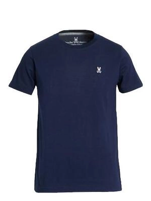 Psycho Bunny Man T-shirt Midnight Blue Size 46 Pima Cotton Blue
