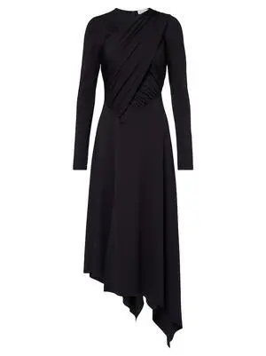 Victoria Beckham Draped Jersey Wrap Dress - Black