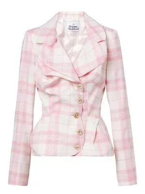 VIVIENNE WESTWOOD Checked Wool-blend Blazer - Pink