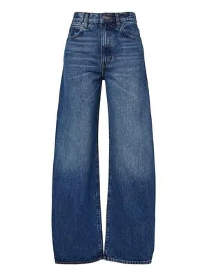 FRAME The Bow Barrel-leg Jeans - Blue