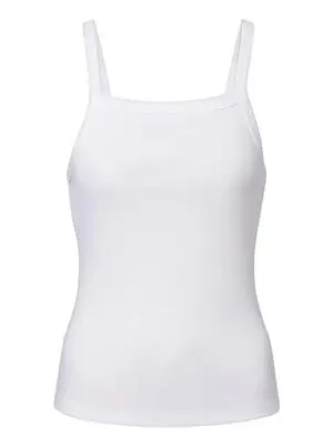 LESET Nando Cotton Jersey Tank Top - White