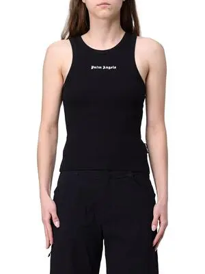 Palm Angels Ribbed Tank Top - Black