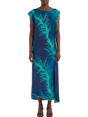 F.R.S FOR RESTLESS SLEEPERS Printed Dress - Blue